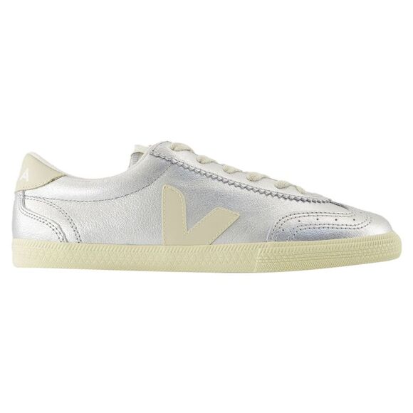 Veja | Shoes | Volley Sneakers Veja Leather Silver | Poshmark